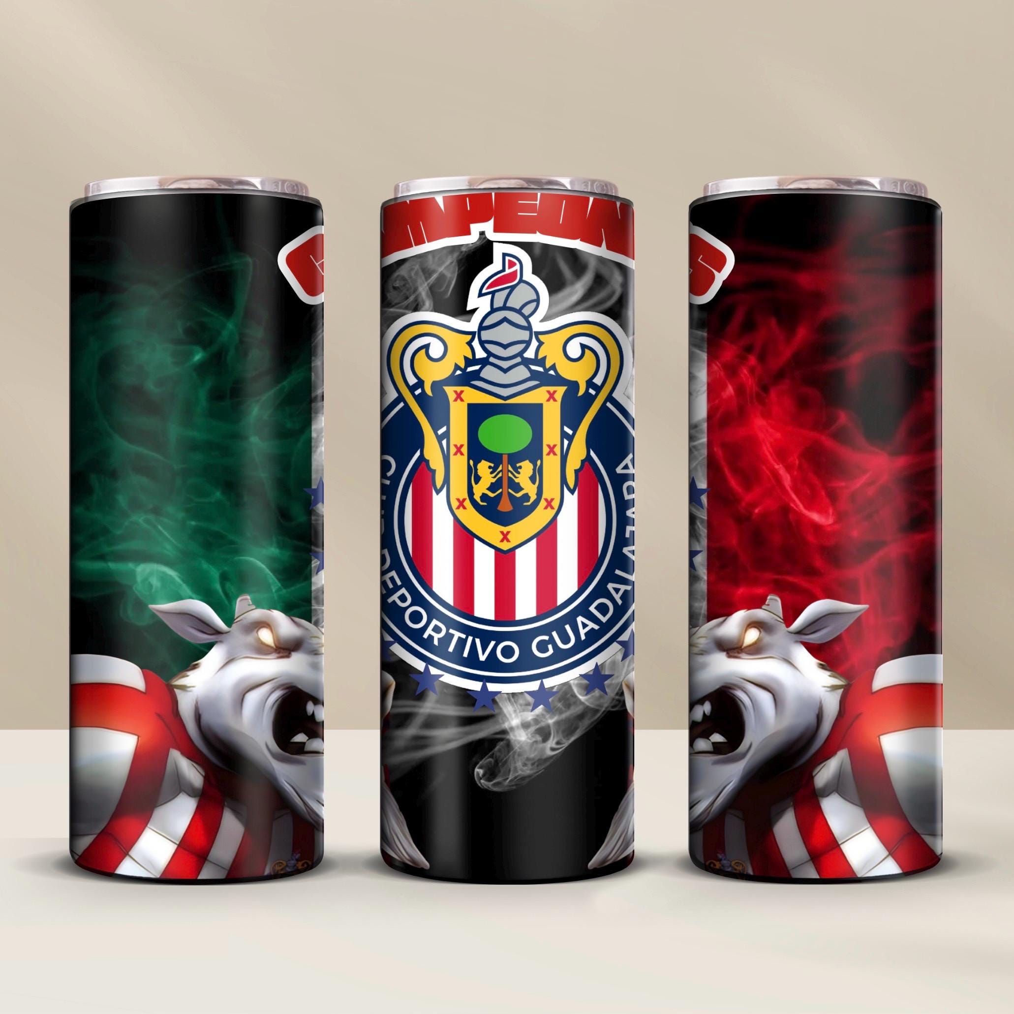 Chivas Soccer 20oz Skinny Tumbler Wrap | Mexican Soccer Team PNG ...