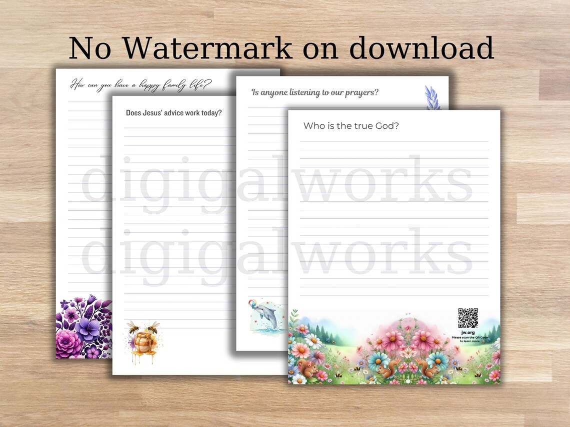 JW New Tracts, 9 Letter Writing Stationery, 3 Pdf Files, US Letter ...