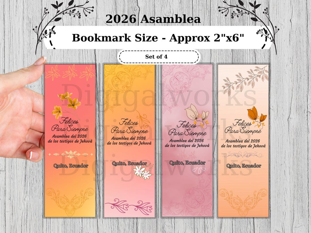 4 Bookmarks in Spanish for the 2026 JW Convention, Eternal Happiness ...
