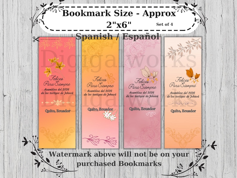 4 Bookmarks in Spanish for the 2026 JW Convention, Eternal Happiness ...