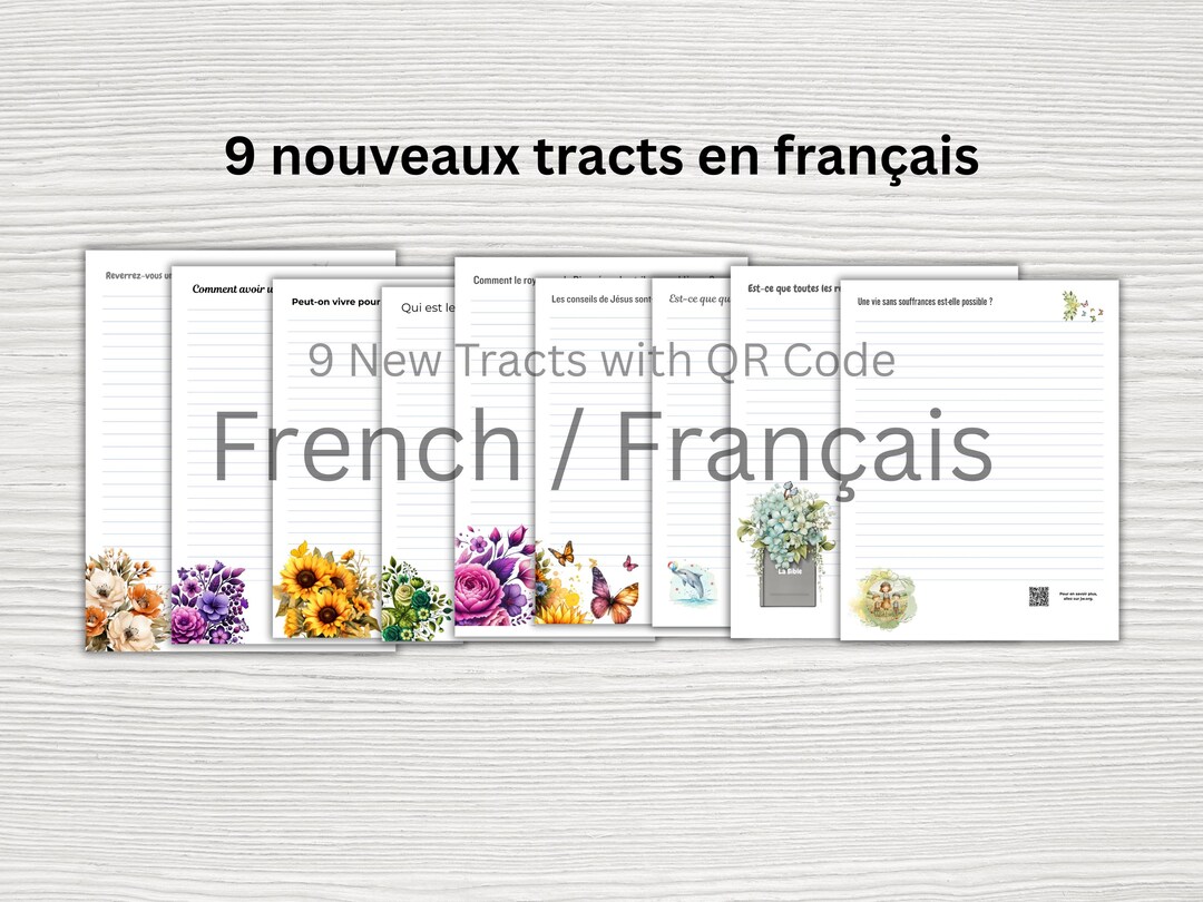 JW 9 French Tracts 2025, Nouveaux Tracts En Français, Lined Stationery ...