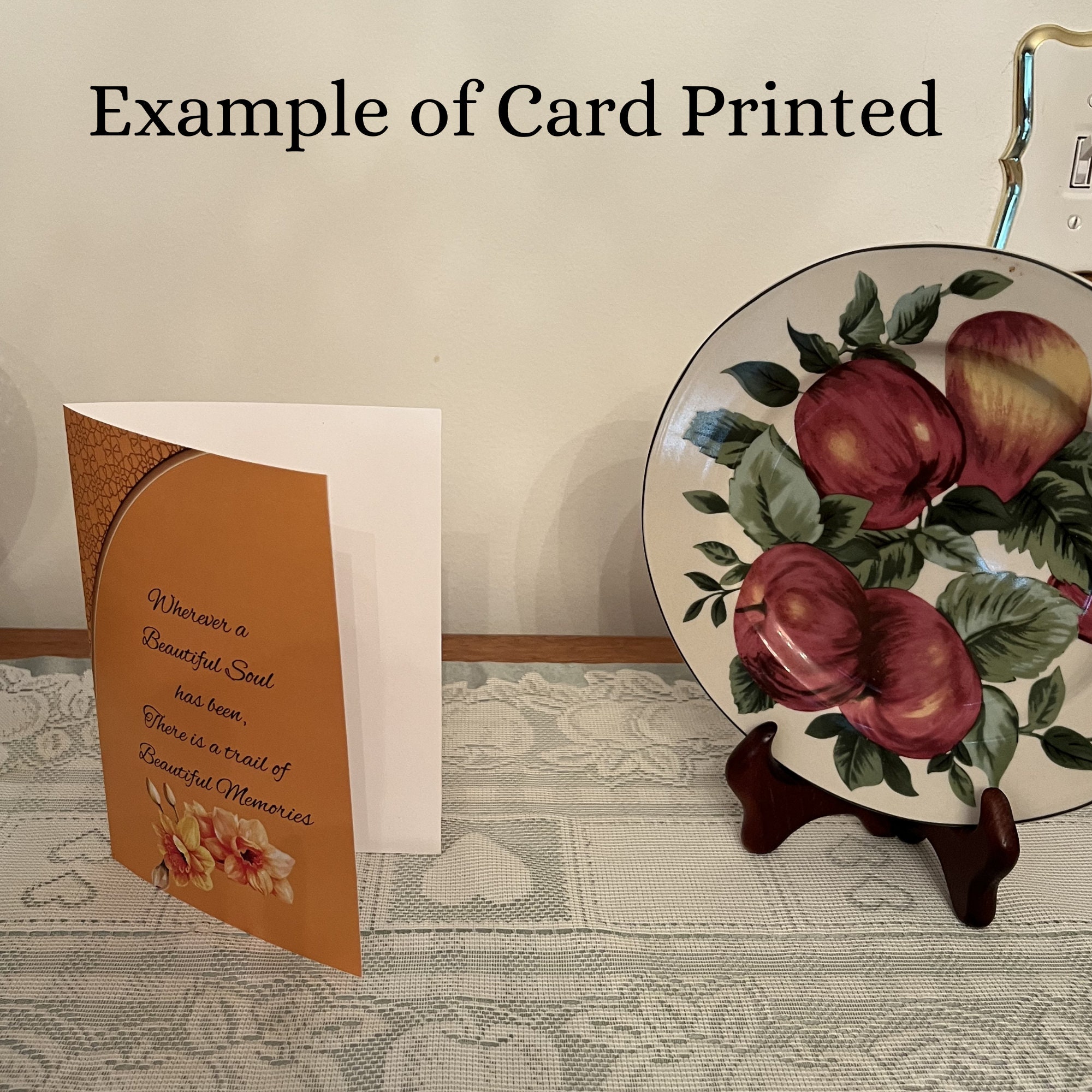 Beautiful Memories, Greeting Card, Floral Art, 5x7 Size, Color Graphic ...