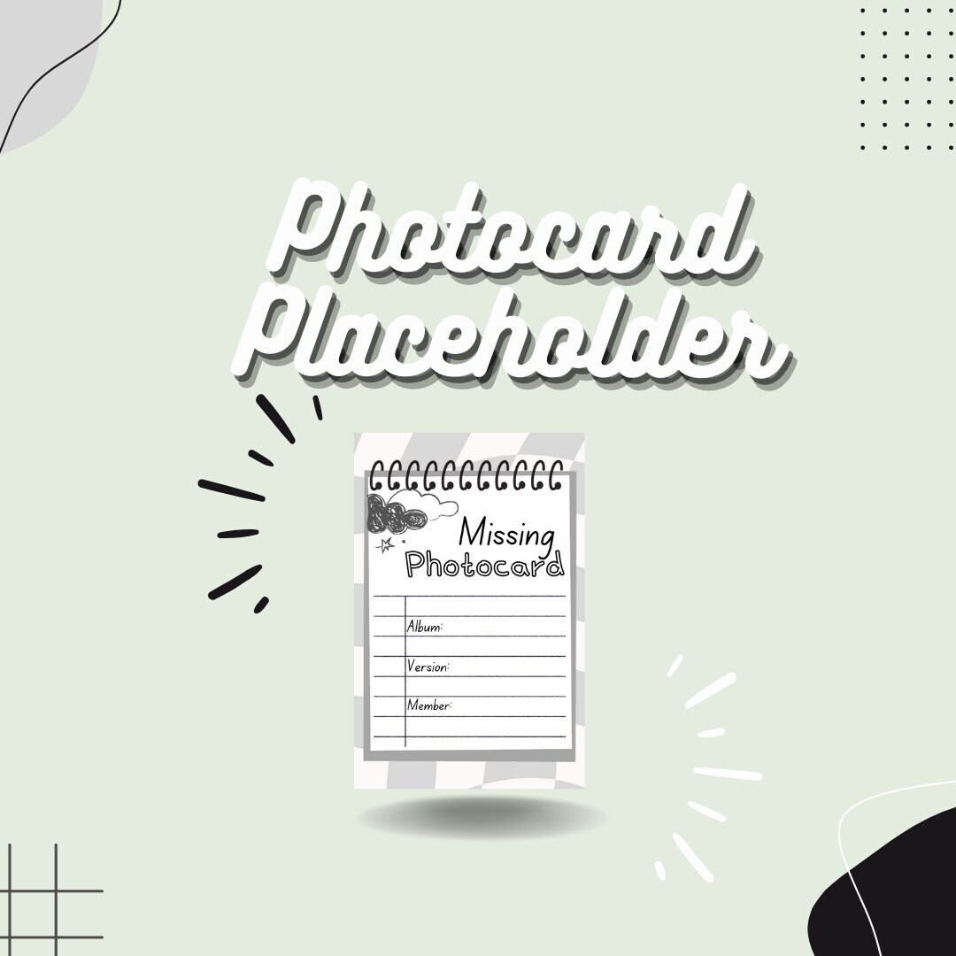 K-pop Photocard Placeholder K-pop Binder Filler Notepad - Etsy