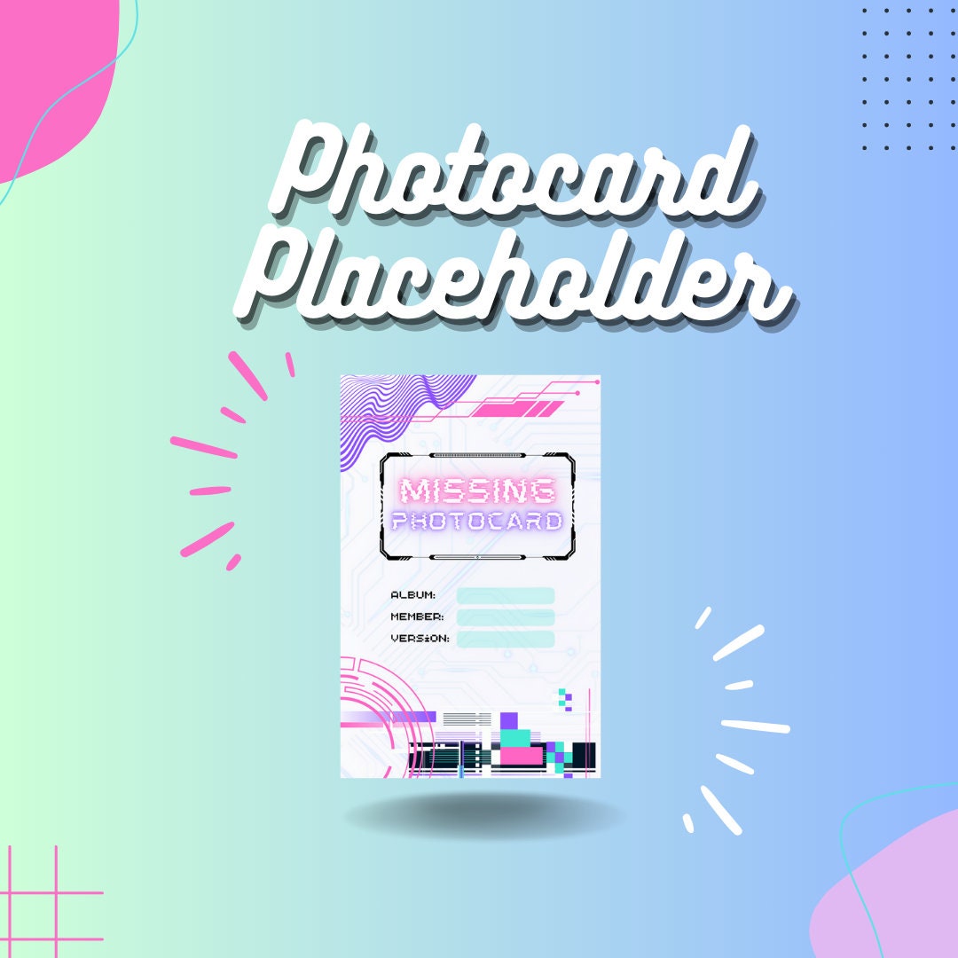 K-pop Photocard Placeholder Photocard Binder Fillers K-pop - Etsy