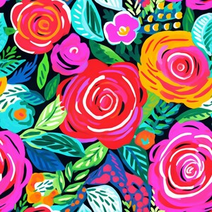 Preppy Rose Seamless Pattern-instant Download-preppy Digital Paper ...