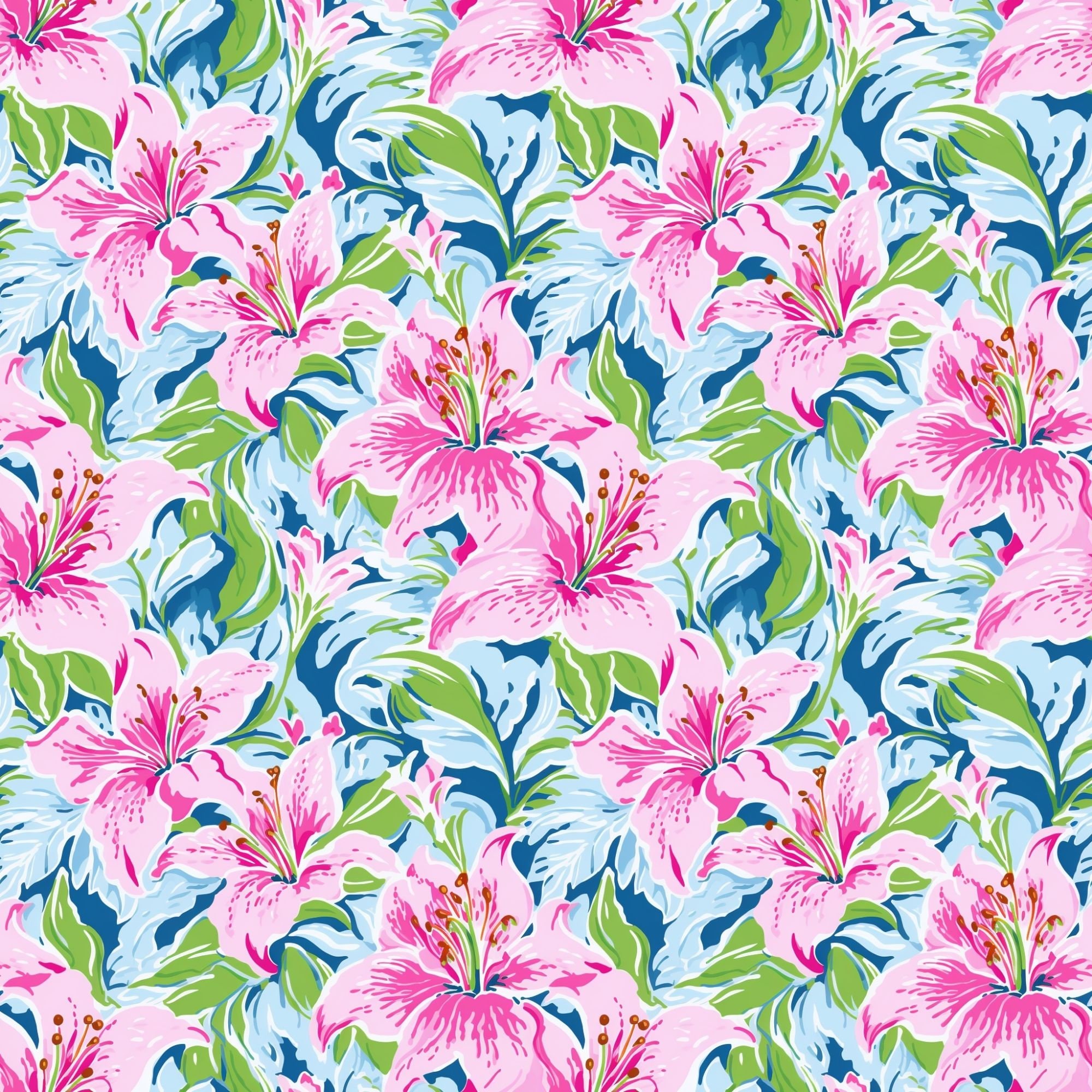 Preppy Lilly Seamless Pattern INSTANT Download-preppy Digital Paper ...