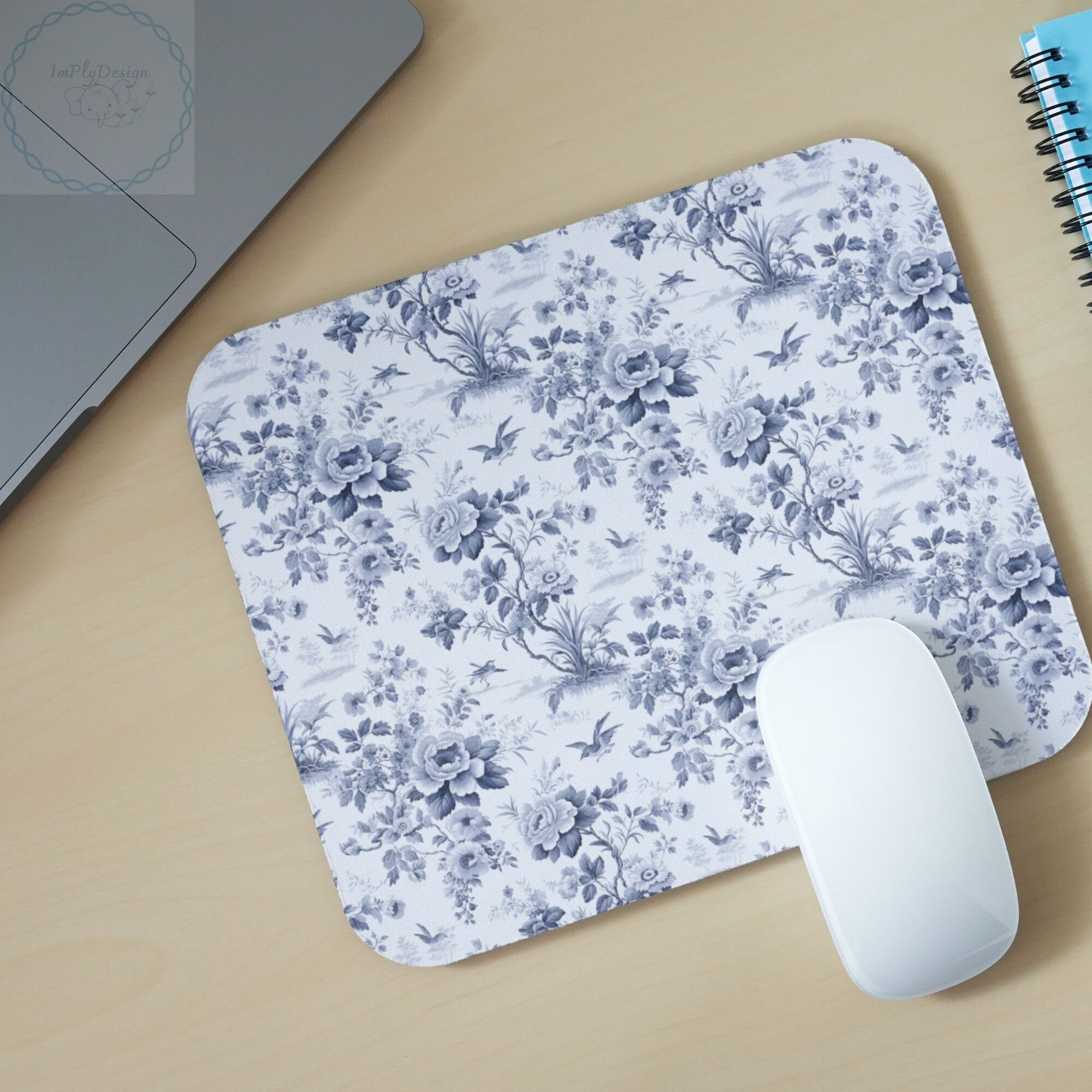 Elegant French Toile Pattern, Upholstery, Quilting - Vintage Blue and ...