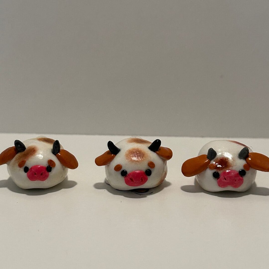 Brown Mini Moo, Clay Cow Sculpture - Etsy