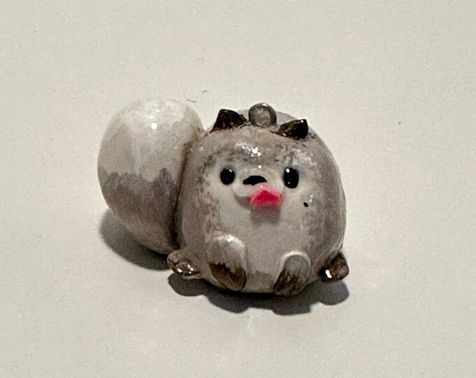 Gray Derpy Fox Charm/keychain - Etsy