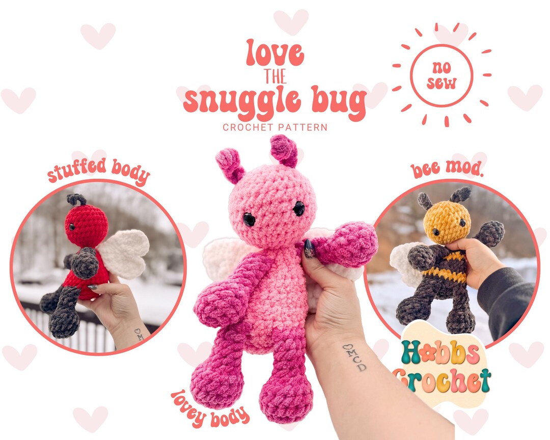 Love the Snuggle Bug Crochet Pattern - Crochet Pattern, Love Bug ...