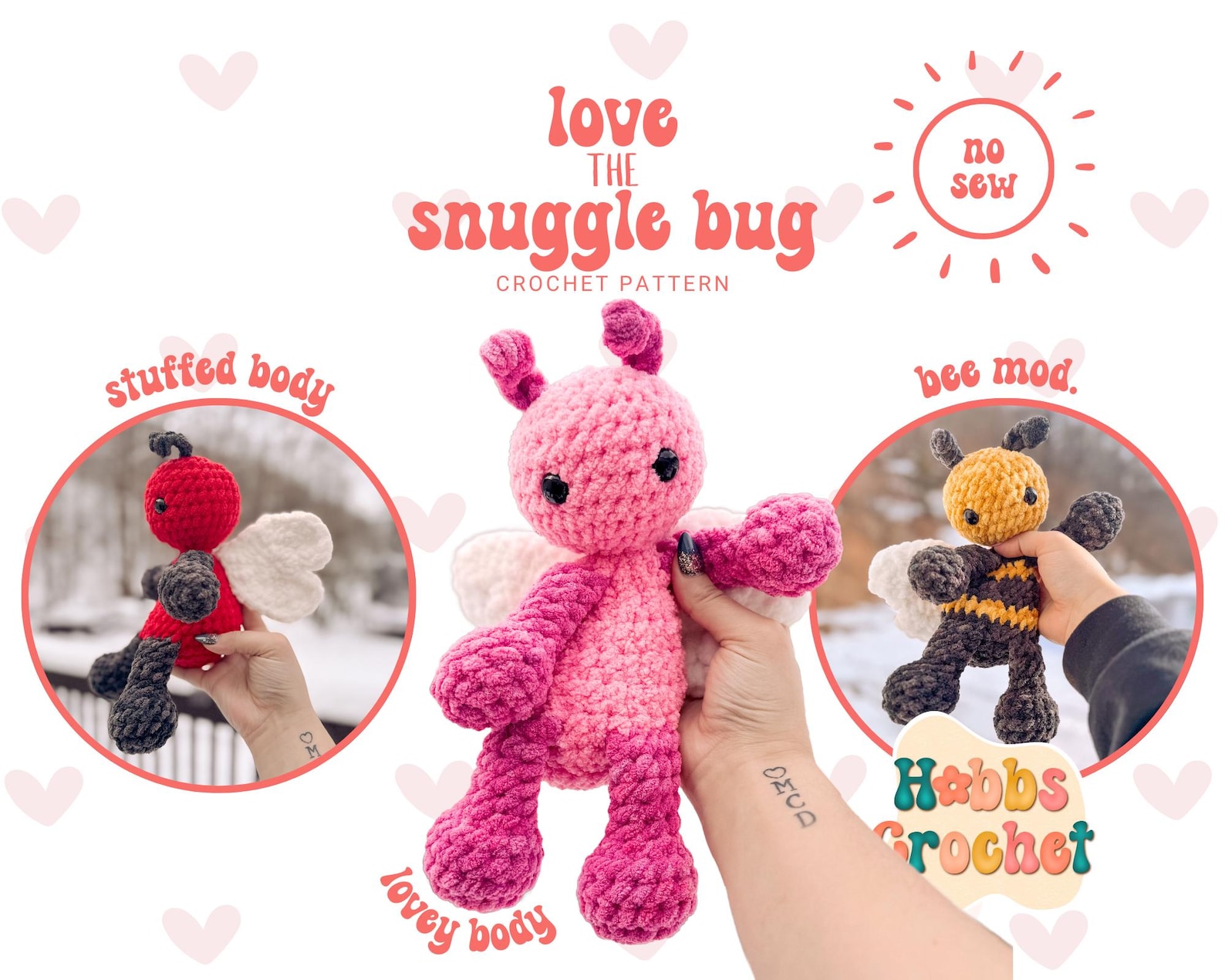 Love the Snuggle Bug Crochet Pattern - Crochet Pattern, Love Bug ...