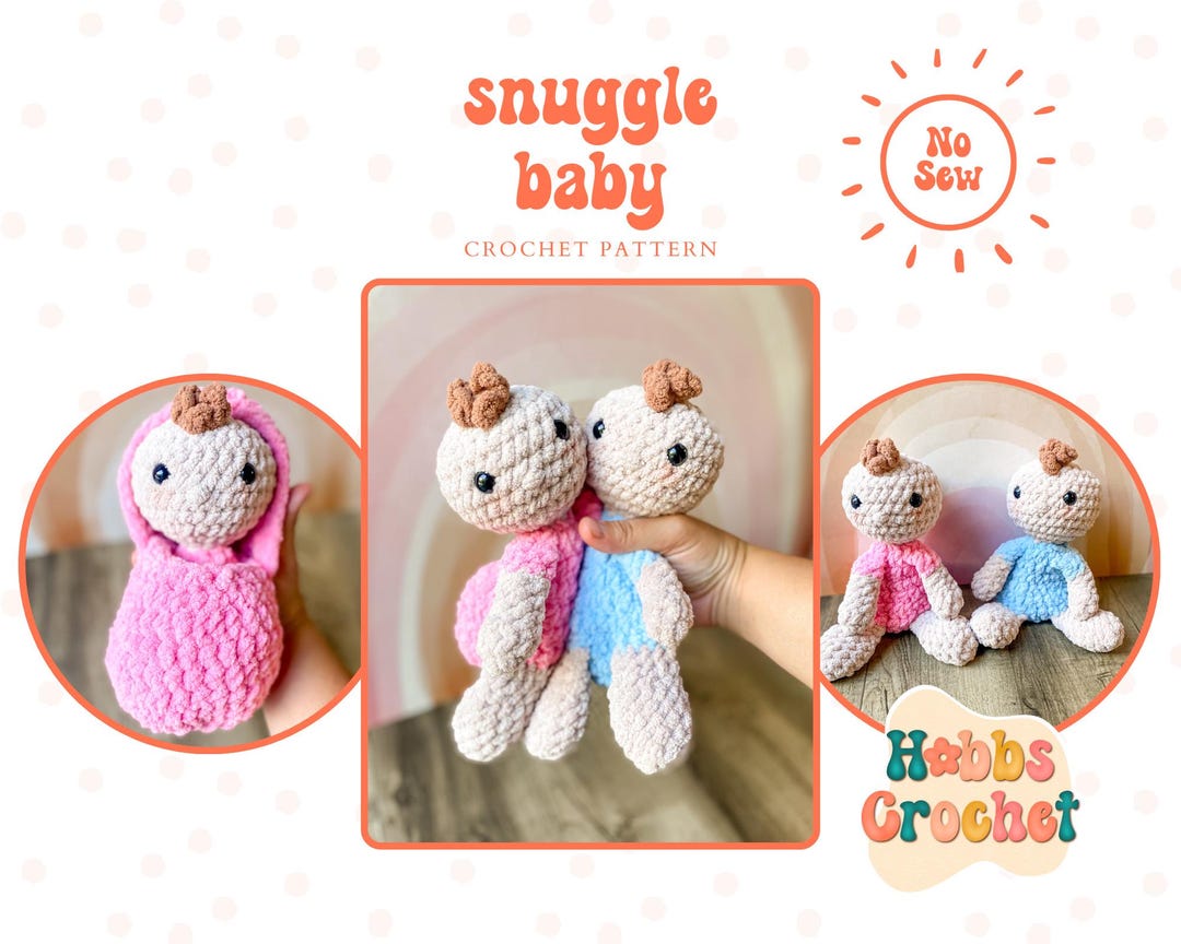 Snuggle Baby Crochet Pattern - Crochet Pattern, Baby Doll Pattern ...