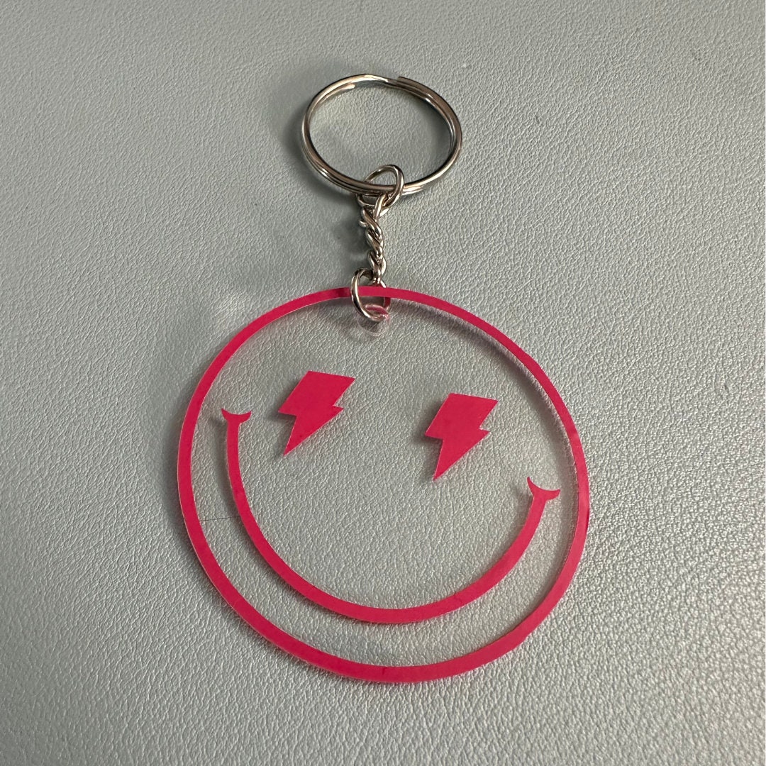 Smiley Keychain - Etsy