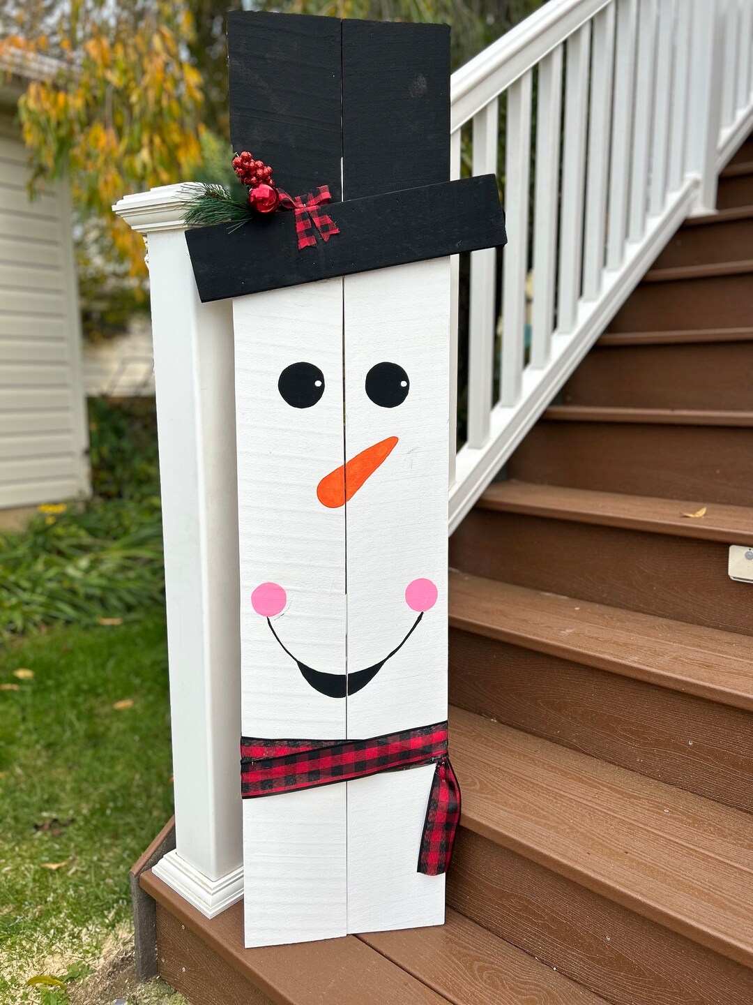 Snowman Porch Leaner - Etsy