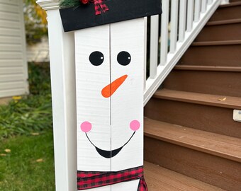 Snowman Pieces for Porch Leaner Laser Cut File SVG - Etsy
