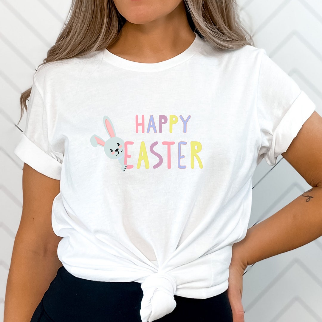 Colorful Easter Bunny Shirt,easter Shirt,easter Bunny Graphic Tee ...