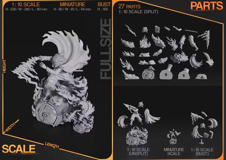 Kyojuro Rengoku Demon Slayer STL File for 3D Printing | High Quality ...
