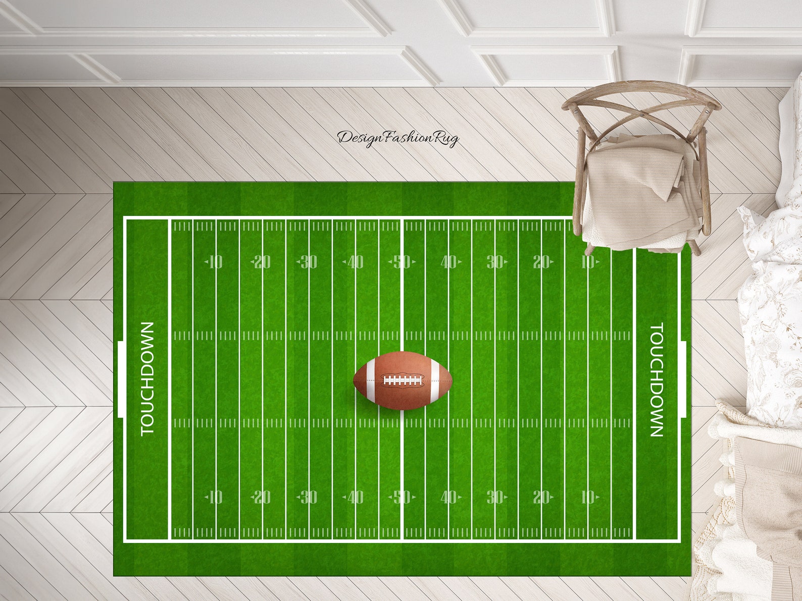 American Football Field Rug, Football Court, Kids Room Rug ...