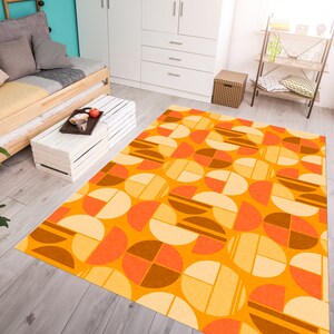 Retro Rug, Groovy Funky Rug, Retro Area Rug, 70s Rug Teen, Classic ...