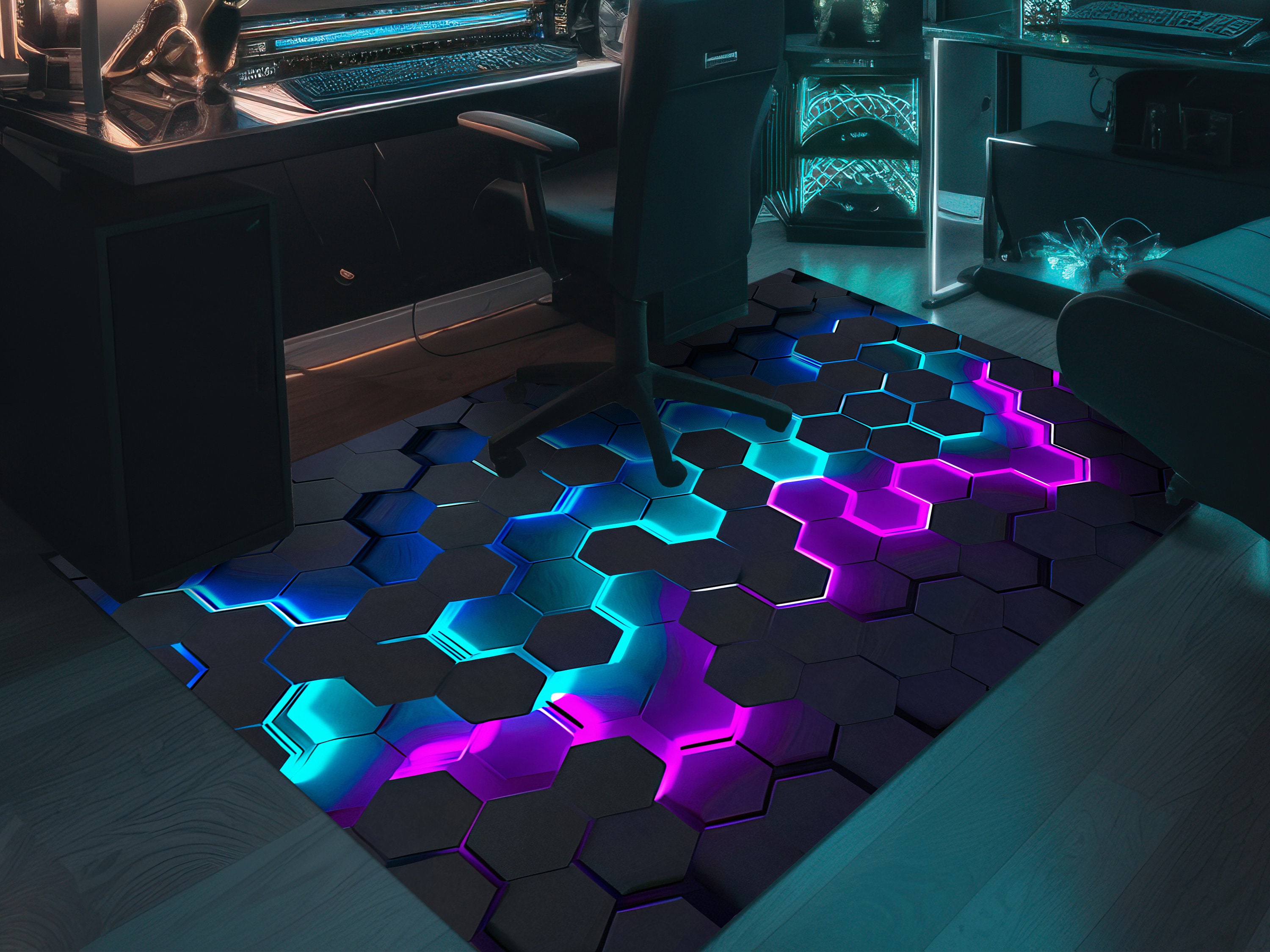 Gaming Room Rug, Neon Game Decor Gamer Rug, Gift for Gamer, E-sport Rug ...