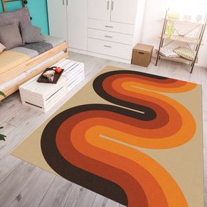 Retro Rug, Groovy Funky Rug, Retro Area Rug, Ben Eggehorn Rug, Colorful ...