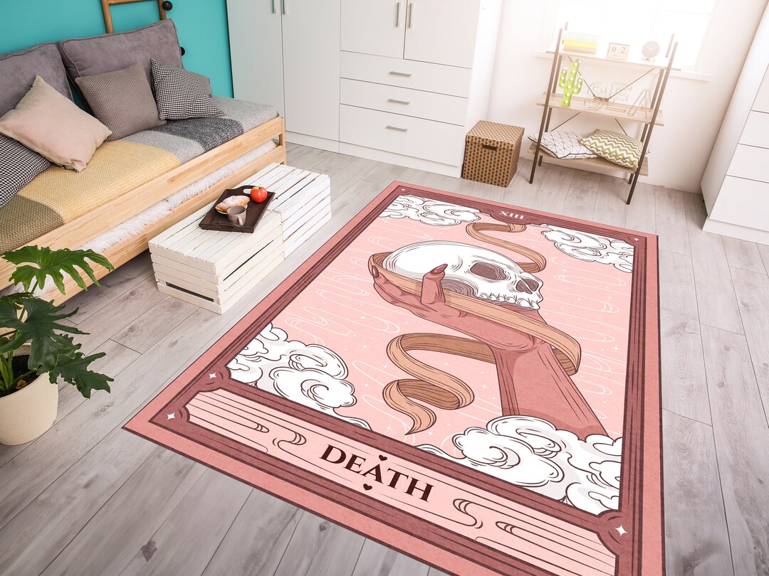 COLORFUL SKULL RUG Goth Skull Decor Rugs Skull Area Living - Etsy