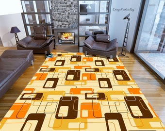 Groovy Psychedelic, Retro Swirl Rug, Groovy Funky Rug, Wavy Retro Area ...