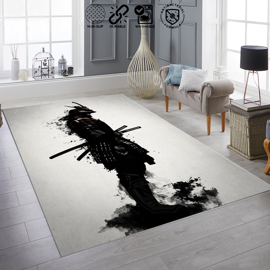 Samurai Rug, Japanese Rug, Anime Rug, Kids Room Rug, Custom Rug, Area ...