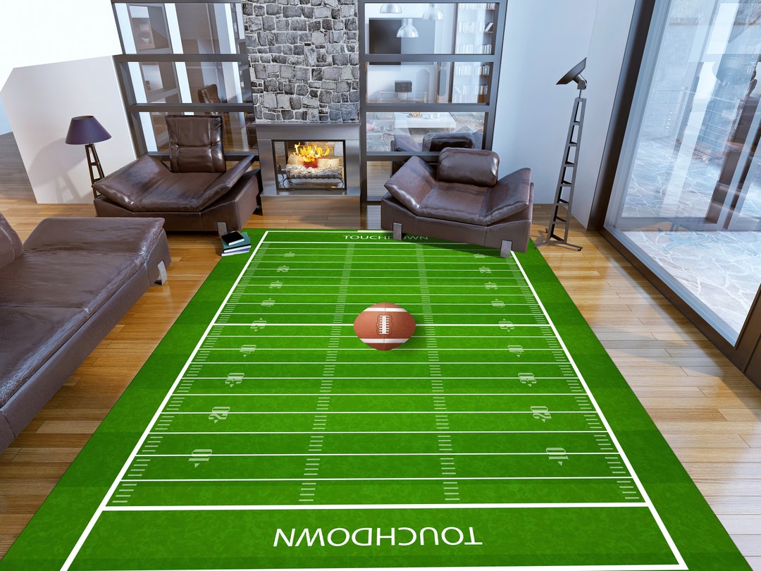 American Football Field Rug, Football Court, Kids Room Rug ...
