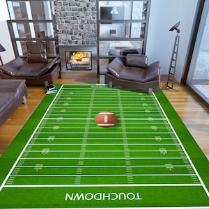 American Football Field Rug, Football Court, Kids Room Rug ...