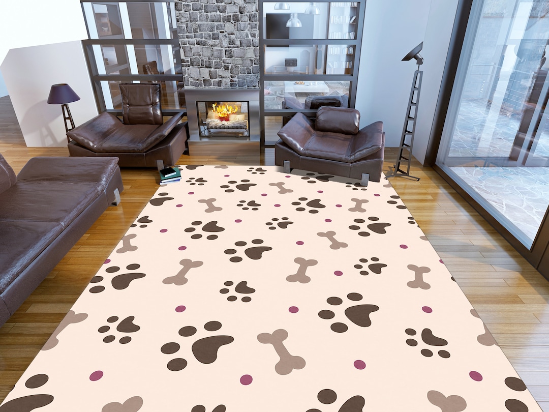 Pet Paw Rug,pet Paw, Kids Rug,dog Rug, Area Carpet,pet Paw Pattern ...