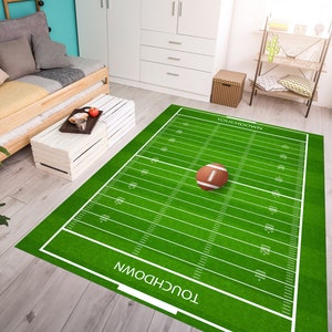 American Football Field Rug, Football Court, Kids Room Rug ...