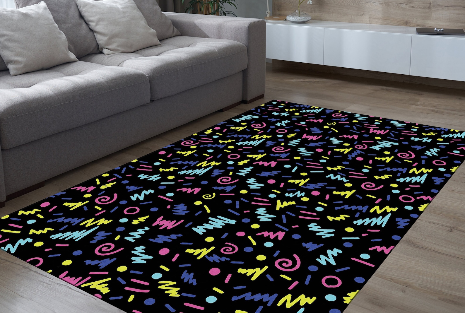80s Arcade Rug: Retro Game Room Carpet - Etsy