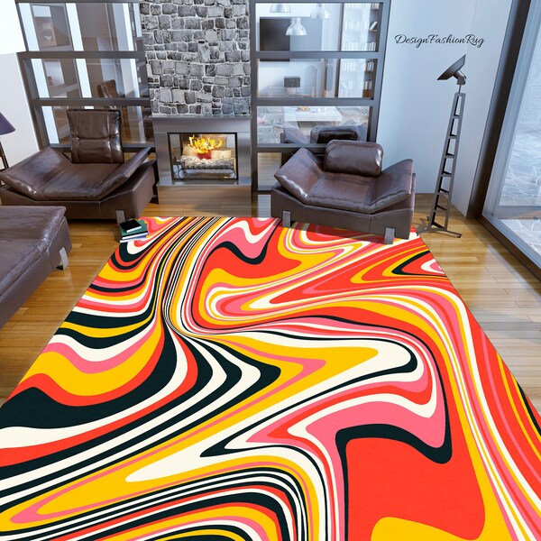 Trippy Rug - Etsy