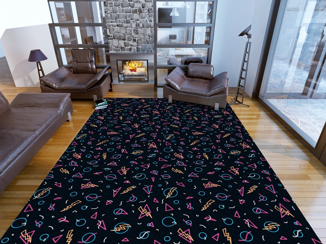 80s Arcade Rug: Game Room Carpet, Modern Decor - Etsy