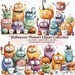 Halloween Monster Clipart Set,watercolor Digital Clipart,cute Halloween ...