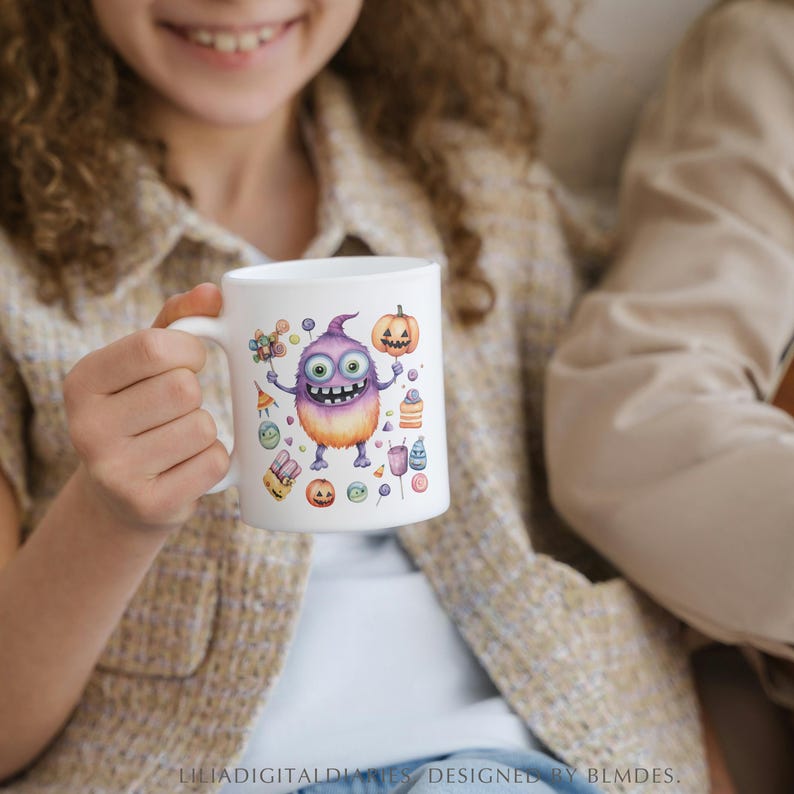 Little Monsters, Halloween Clip, Watercolor Art, Monster Clip, Instant ...