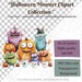 Halloween Monster Clipart Set,watercolor Digital Clipart,cute Halloween ...
