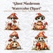Ghost Mushroom Watercolor Clipart, Instant Download,spooky Mushroom Art ...