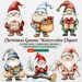Christmas Gnome Watercolor Clipart: Festive DIY Art (digital Download ...