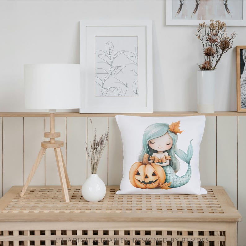 Little Mermaid Halloween Clipart,mermaid Clipart, Halloween Clipart ...