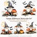 Watercolor Gnome Halloween Clipart Set, Instant Download Cute Gnomes ...