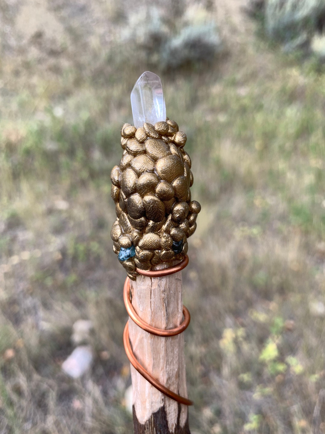 The Third Eye Portal: Energy Wand With Lapis Lazuli, Blue Apatite ...