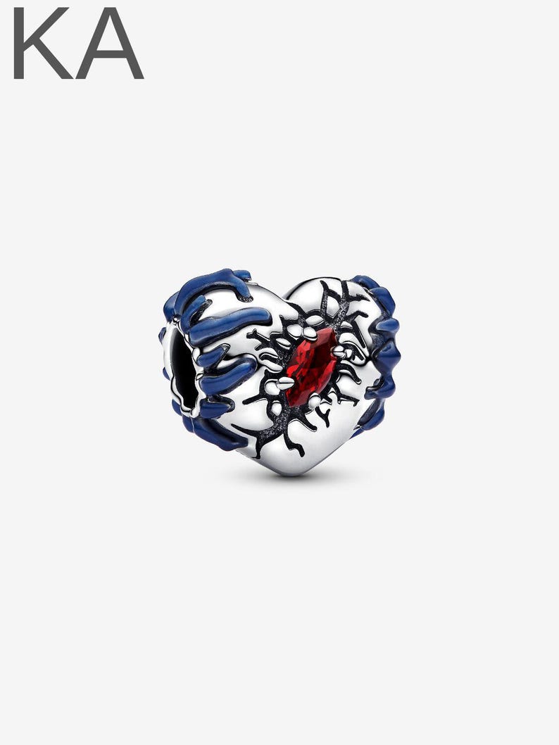 Stranger Things Glow-in-the-dark Heart Charm | S925 Sterling Silver ...