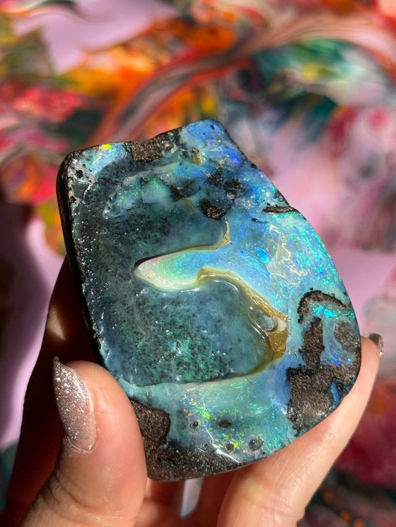 Beautiful Ocean Australian Boulder Opal - Etsy