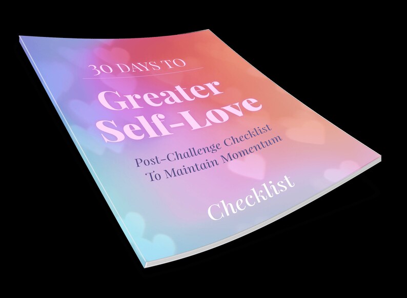 30 Days to Greater Self Love Check List - Etsy