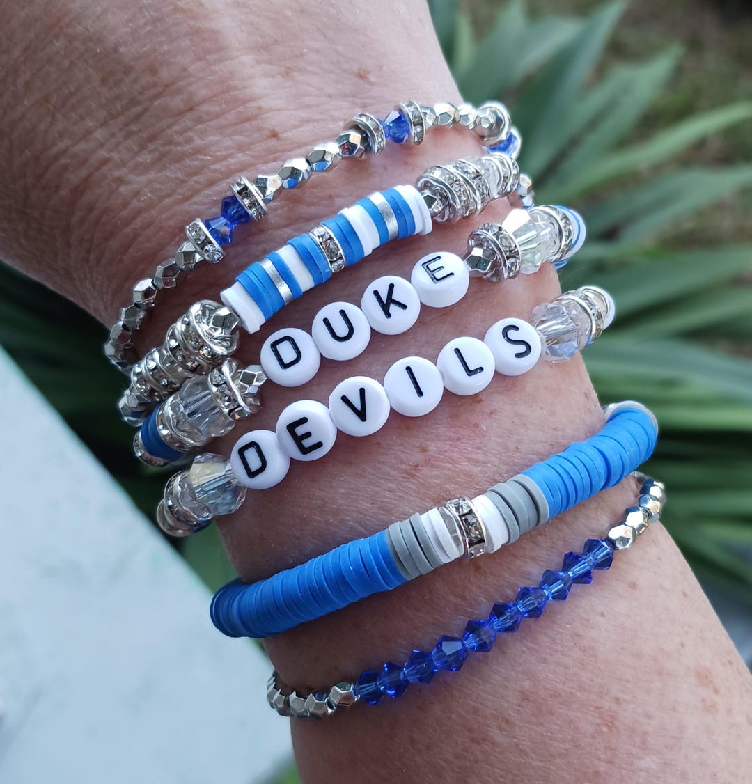 FULL STACK Duke Inspired Heishi Stacking Bracelets Devils Gameday Gear ...