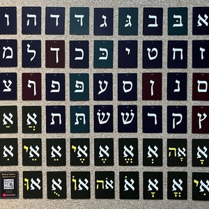 Biblical Hebrew Flashcards Alphabet & Vowels - Etsy