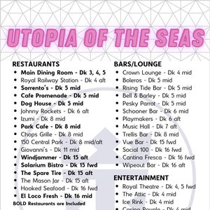 Utopia of the Seas Cards - Etsy