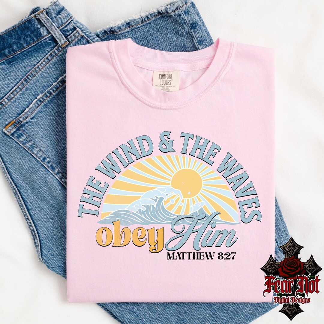 The Wind and Waves Obey Him PNG, Christian Beach Design (digital File ...